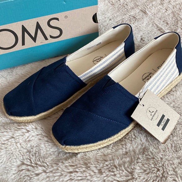 Toms | Shoes | Toms Alpargata Rope Navy Slip Ons | Poshmark